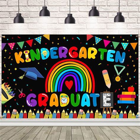 Premium Kindergarten Graduation Backdrop Banner Large