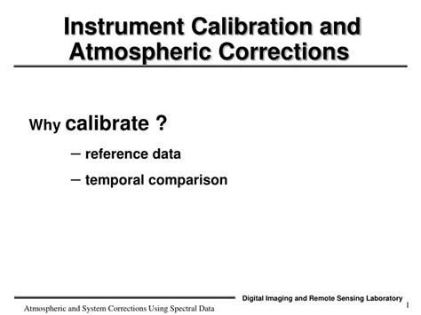 Ppt Instrument Calibration And Atmospheric Corrections Powerpoint Presentation Id 3745333