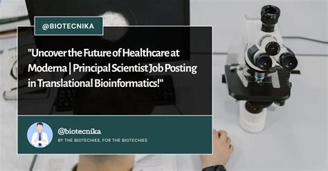 Translational Bioinformatics Scientist Job At Moderna Apply Online Now