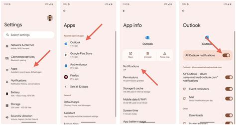 如何启用或关闭 Outlook 通知