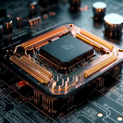 Premium Ai Image A Close Up Of A Computer Motherboard With A Processor On Its Motherboard And
