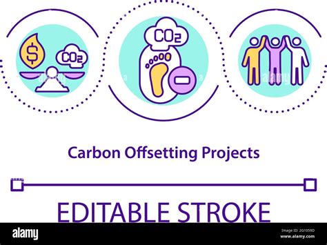 Carbon Offsetting Projects Concept Icon Stock Vector Image And Art Alamy