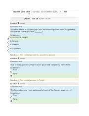 Graded Quiz Unit Docx Graded Quiz Unit Thursday December PM Grade Out