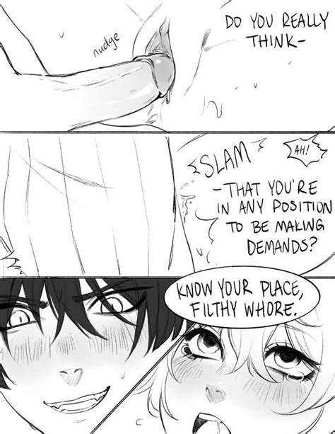Rule 34 1boy 1girls Blush Degradation English Text Female Female