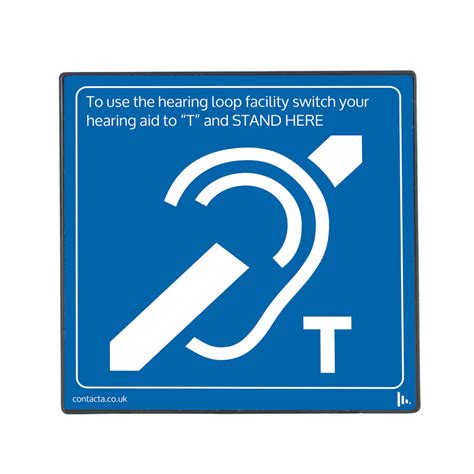 Contacta Il Ae97 00 Superloop Aerial Hearing Loop Sign Blue