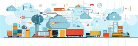 Premium Photo Cloud Based Logistics Network Illustration Of A Cloudbased Logistics Network