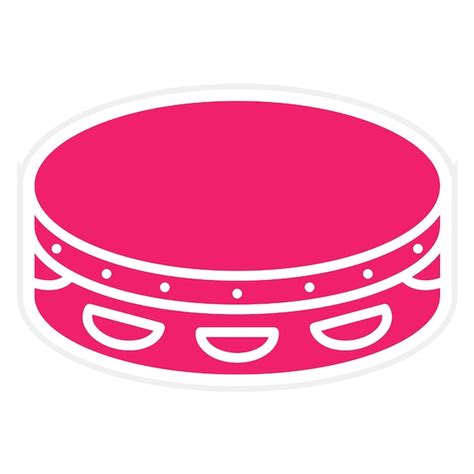 Premium Vector Tambourine Icon Style Premium Vector Tambourine Icon Style