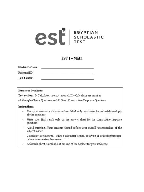 Est I Math December 2020 2 Pdf Function Mathematics Mathematics