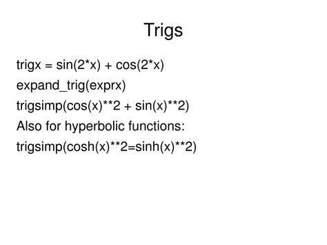 Ppt Sympy A Symbolic Mathematics Package In And For Python Powerpoint Presentation Id4208976