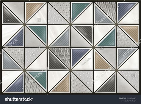 3d Digital Wall Tile Design Geometric Stock Illustration 2293784603