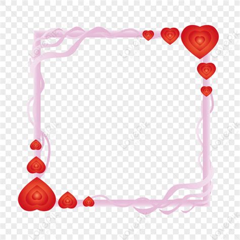 분홍색 사랑 발렌타인 데이 국경 Png 일러스트 무료 다운로드 Lovepik