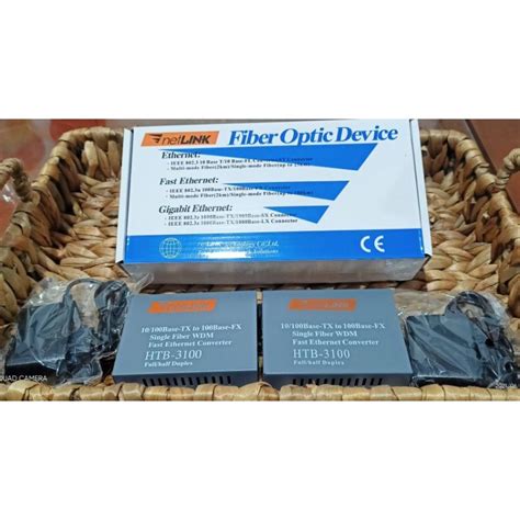 Jual Htb Netlink Ethernet Media Converter Fiber Optic Device Htb 3100 Shopee Indonesia