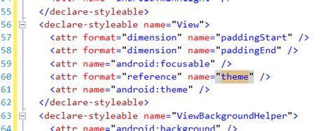 C Attribute Theme Already Defined With Incompatible Format In
