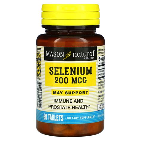 Mason Natural Selenium 200 Mcg 60 Tablets