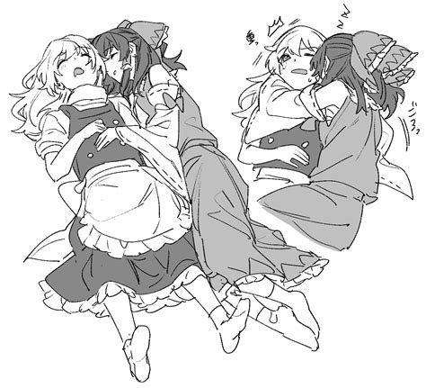 Hakurei Reimu And Kirisame Marisa Touhou Drawn By Mero Starfish Jcs Danbooru