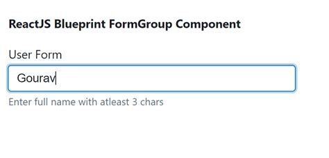ReactJS 蓝图 FormGroup 组件 码农参考