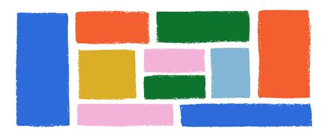 손으로 그린 그런지 사각형 및 사각형 모양 크레용 또는 파스텔 질감 분필로 칠해진 텍스트 상자 또는 프레임 흰색 배경에 색상 벡터 그림 형광펜에 대한 스톡 벡터 아트 및