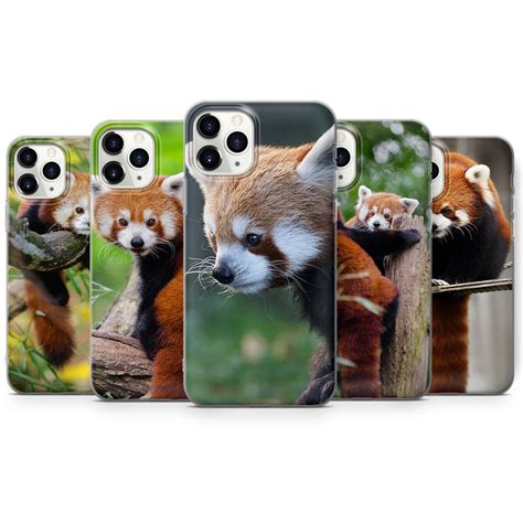 Funda De Teléfono Panda Rojo Para Iphone 7 8 Xs Xr 11pro Y Samsung