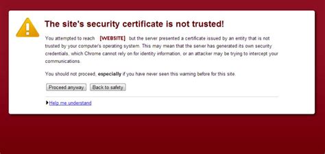 Security Certificate Warning SEO Theory