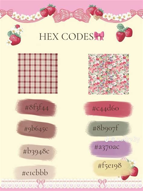 Dti Hex Codes Hex Color Codes Hex Color Palette Color Coding Notes