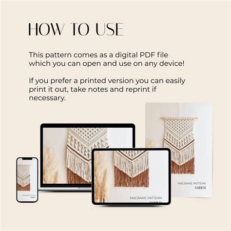 Macrame PATTERN Written PDF And Knot Guide Diy Macrame Etsy