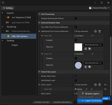 How To Output Stencil Clip Layers In 360 Degree Renders In Unreal Engine