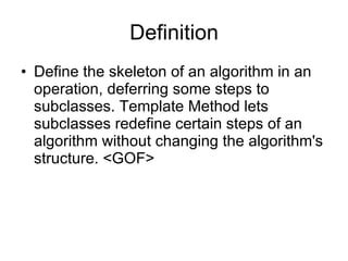 Template Method Pattern PPT