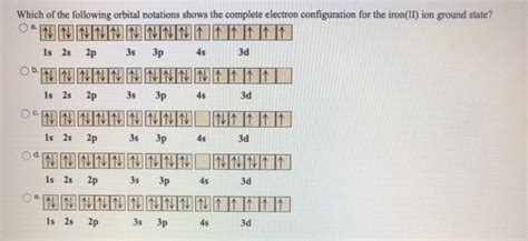 Solved Which Of The Following Orbital Notations Shows The Chegg Com