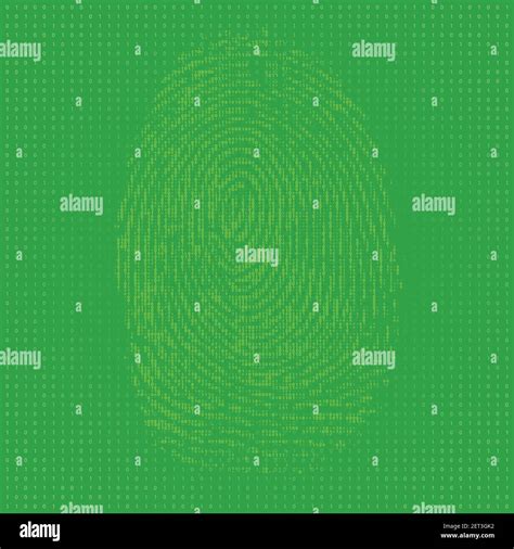 Fingerprint Binary Code Stock Vector Image Art Alamy