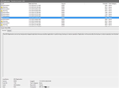 DFS Replication Paused For Backup Or Restore Error Windows Spiceworks Community