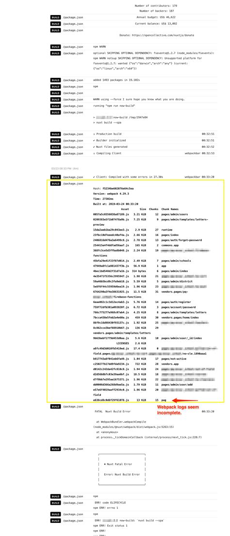 Nuxtjs 243 Project Build Error · Issue 2014 · Vercelvercel · Github