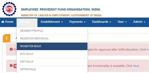 EPF Bulk Registration Excel Format Download