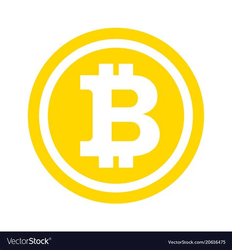 Bitcon Icon Gold Royalty Free Vector Image Vectorstock