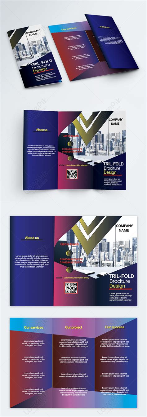 삼중 브로셔 이미지 사진 450110443 무료 다운로드
