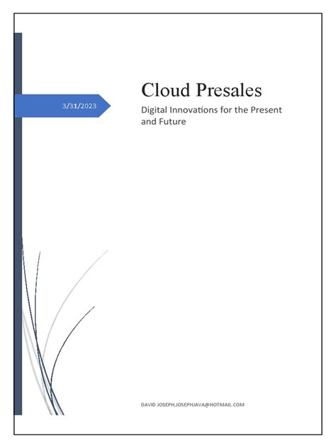 What Is Cloud Presales Pdf Cloud Computing Microsoft Azure