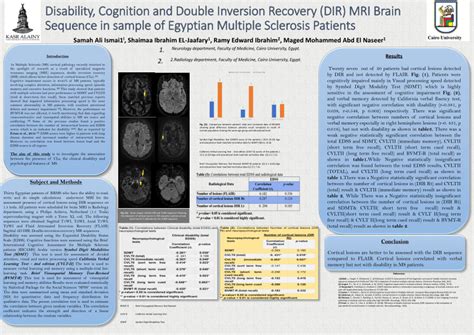 Pdf Disability Cognition And Double Inversion Recovery Dir Mri Brain Sequence In Sample Of