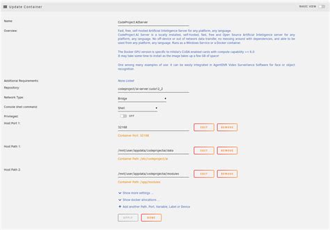 Support Alexbn71 Codeprojectaiserver Docker Containers Unraid