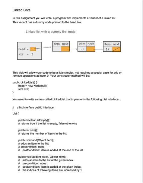 Solved Linked Lists In This Assignment You Will Write A