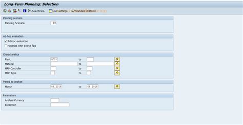 MCB SAP Tcode INVCO Long Term Stock Selection