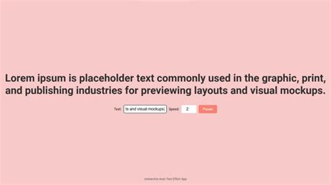 Auto Text Effect App Using Html Css And Javascript With Source Code Sourcecodester