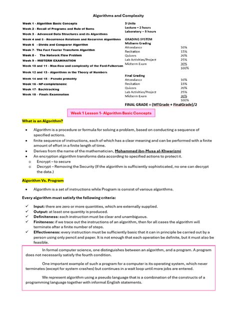 Algorithms Complexity Reviewer Lahat Ng Ni Lesson Pdf Data Type Boolean Data Type