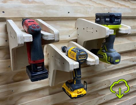 Cnc Files For Wood French Cleat Cordless Drill Hanger Fusion Etsy