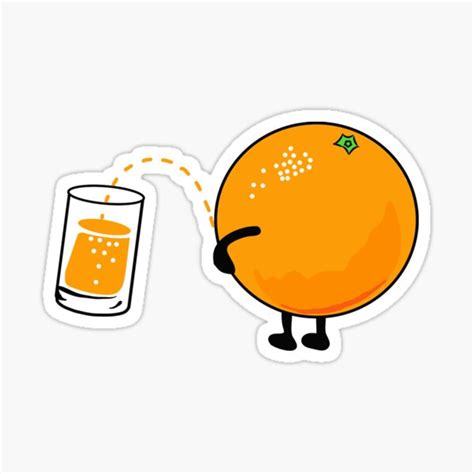 Funny Orange Pipi Pee Juice Healthy Sticker For Sale By Oldshoshirt