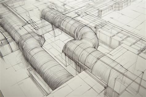 Sketching Hvac Ductwork Layouts For Optimal Airflo Generative Ai Premium Ai Generated Image