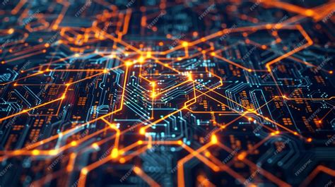 Premium Photo Futuristic Circuit Board With Glowing Connections Representing Advanced