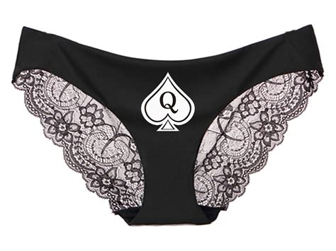 Queen Of Spades Underwear For Her White Black And Red Jts His And