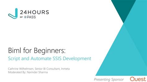 Biml For Beginners Script And Automate Ssis Development 24 Hours Of