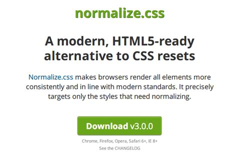 normalize css ——css reset的友好替代品 devework