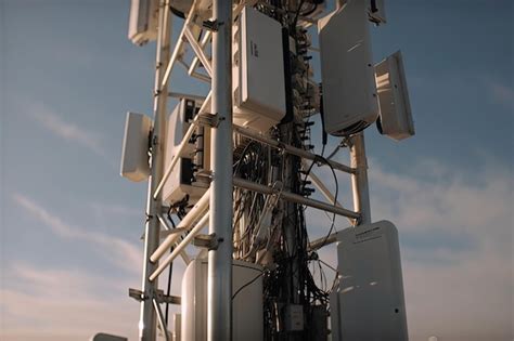 Premium AI Image Closeup Of G Antenna With Range Of Wireless Signals Visible Created With