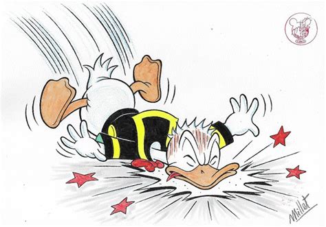 Donald Duck Kick Butt Signed Original Colour Drawing By Catawiki